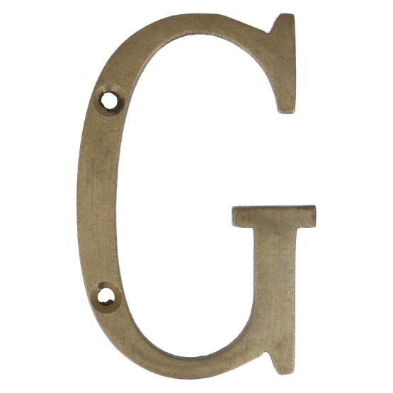 Letter groot G, brons antiek | Online Deurbeslagshop