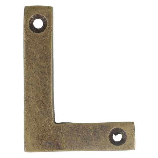 Letter klein L, brons antiek | Online Deurbeslagshop