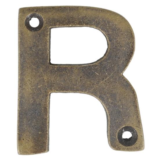 Letter klein R, brons antiek | Online Deurbeslagshop