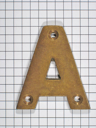 Letter klein A, brons antiek | Online Deurbeslagshop