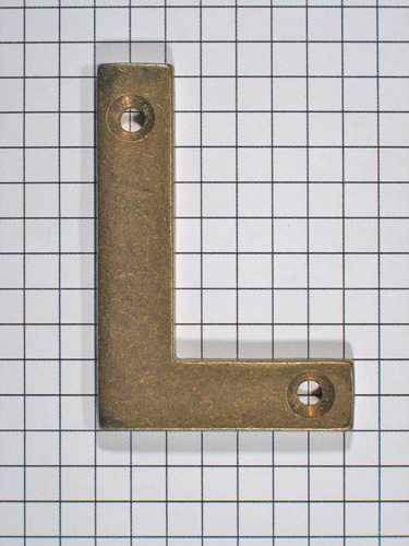 Letter klein L, brons antiek | Online Deurbeslagshop