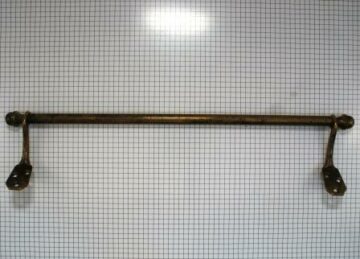 Stang + 2 wandbevestiging brons antiek 346 x 75 mm | Online Deurbeslagshop