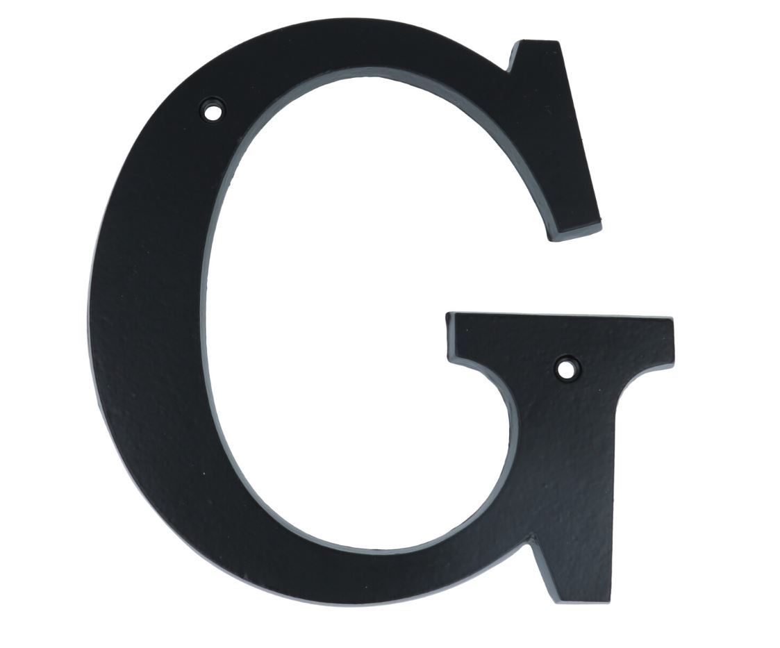 Letter G Extra Groot IJzer zwart 140 mm | Online Deurbeslagshop