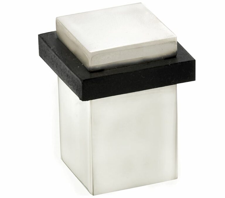 Deurstopper vierkant mat nikkel ongelakt | Online Deurbeslagshop