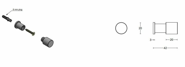 Set van 2 haken PIET BOON PB20 mat rvs | Online Deurbeslagshop