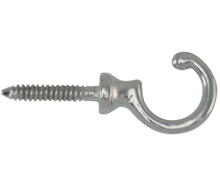 Schroefhaak Borst 31mm glans nikkel | Online Deurbeslagshop