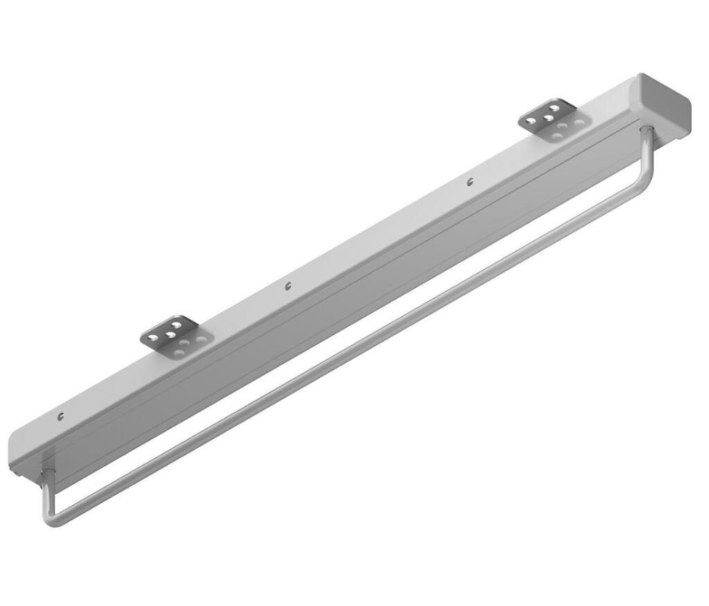 Kledinghanger op geleider zilvergrijs 445 mm | Online Deurbeslagshop