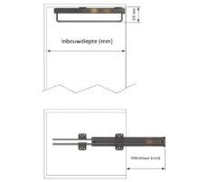 Kledinghanger op geleider antraciet 290 mm | Online Deurbeslagshop