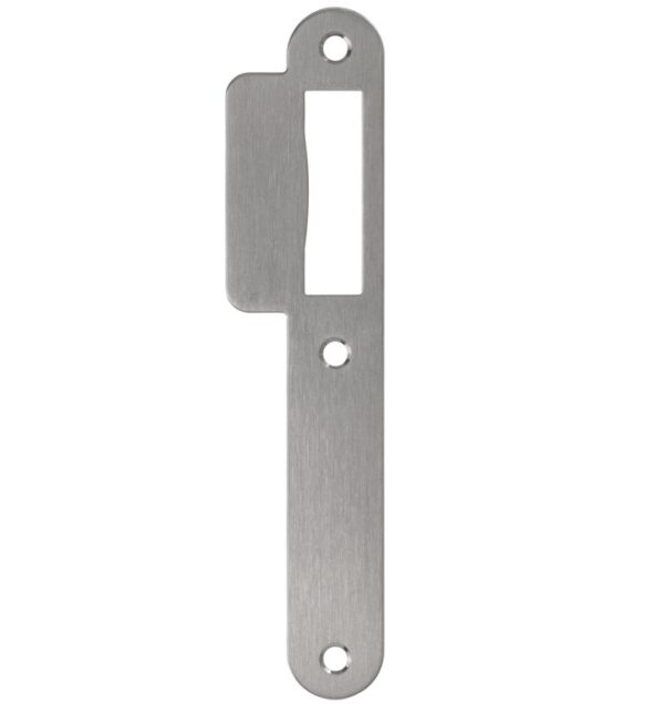 Sluitplaat korte lip 39 mm loopslot rvs | Online Deurbeslagshop