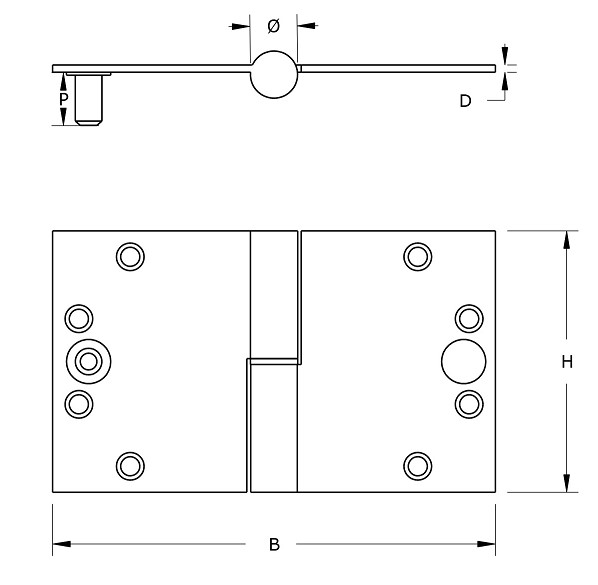 DX Kogelstift paumelle rechte hoek SKG3 89x150 mm rechts verzinkt ...
