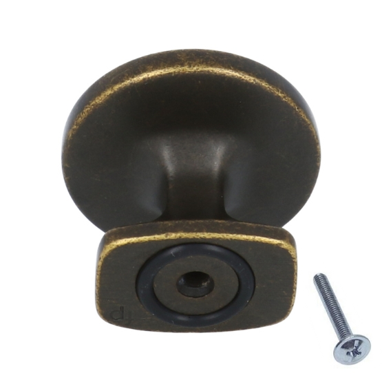 Knop Classic 34 mm zamak brons | Online Deurbeslagshop