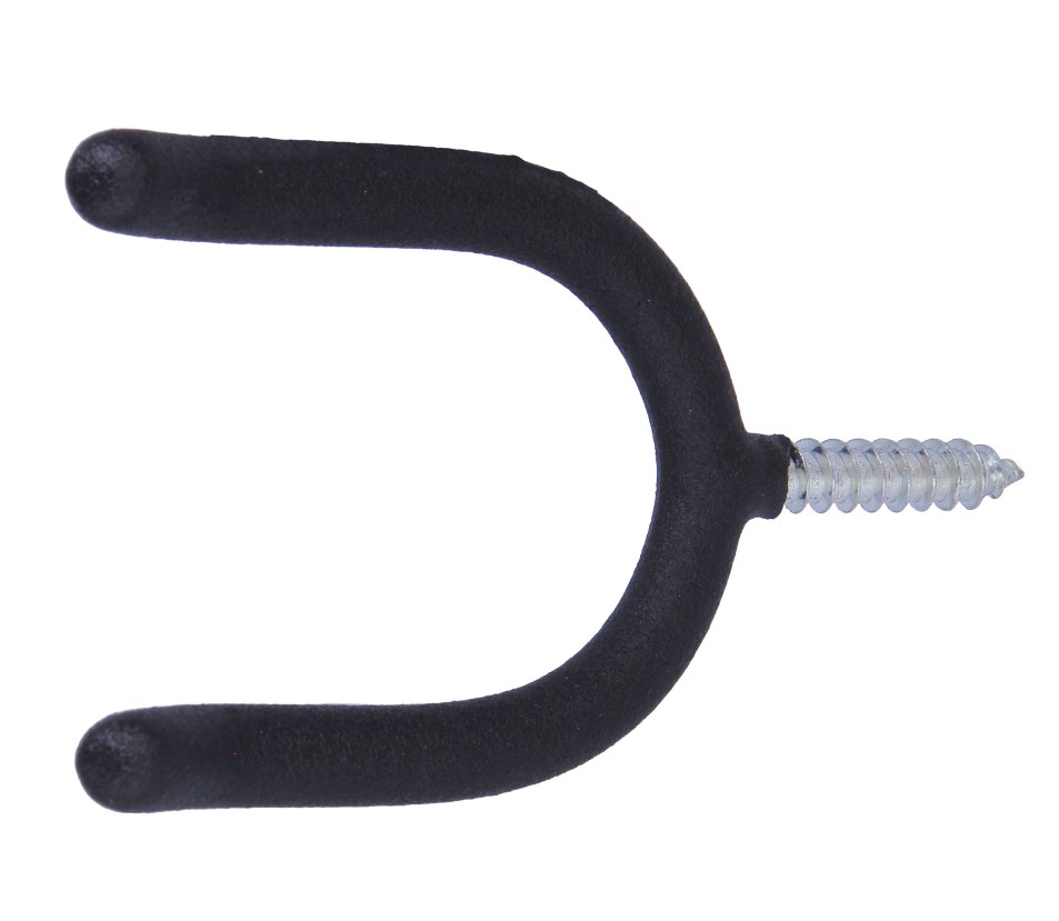 AMIG dubbele ophanghaak zwart 130 x 75 x 10 mm | Online Deurbeslagshop