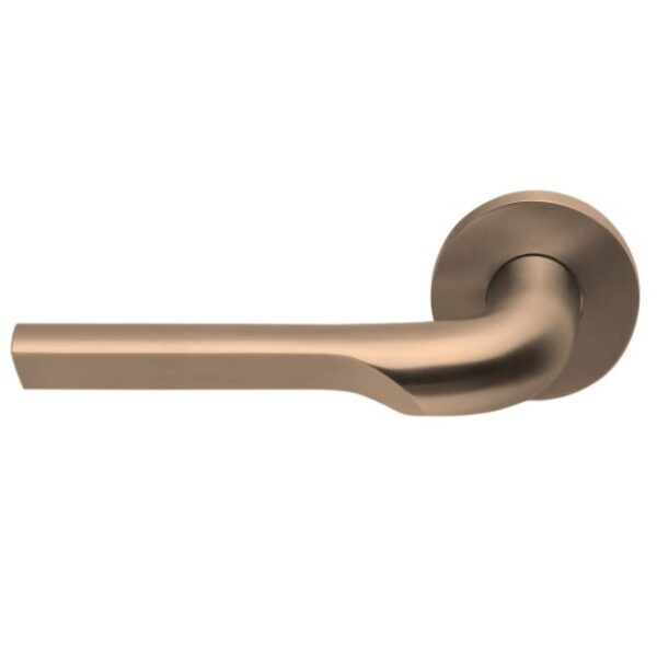 Enkele deurklink RIVIO by Gensler GL100-G op rozet links PVD licht ...