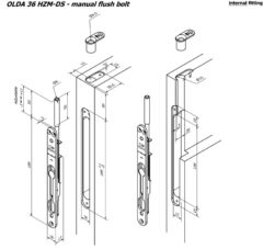 Olda kantschuif type 36 schoot Ø8 mm lengte 50 mm voor stalen/aluminium/houten deuren staal ...