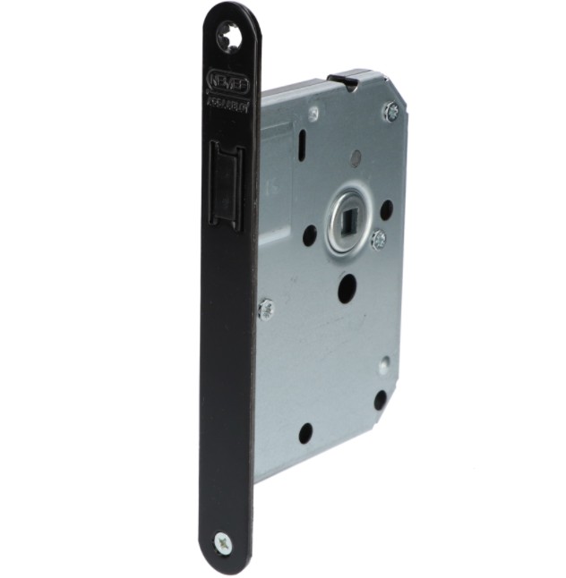 Nemef magneet loopslot 1255/73 met zwarte voorplaat | Online Deurbeslagshop
