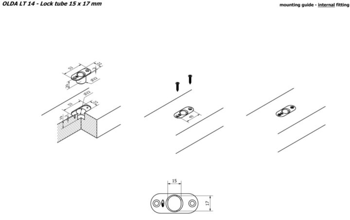 Olda sluitpot 15x17mm type LT1415 schoot Ø14mm tbv stalen/aluminium ...